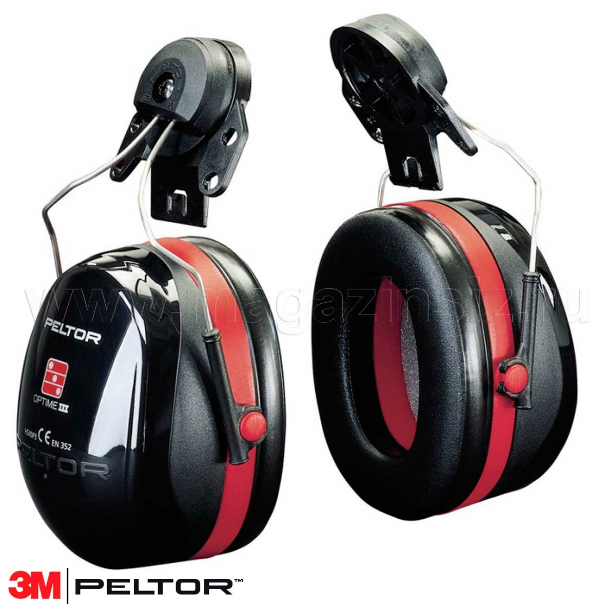 Наушники 3M Peltor Optime III с креплением на каску H540P3E-413-SV