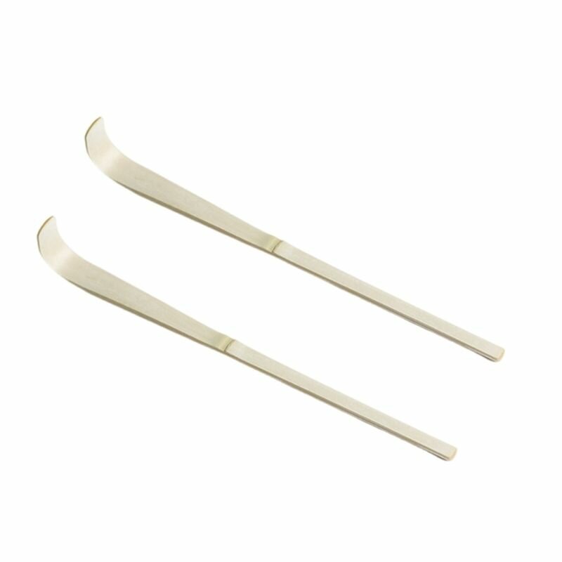 2 бамбуковые чайные ложки-белый бамбук с чайным циферблатом плоской головкой