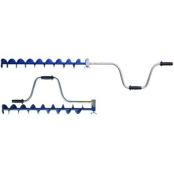 Ледобур спортивный двуручный Тонар "Сотка Казанцева" (ЛР-100С), цвет Синий, диаметр ледобура (мм.) 100