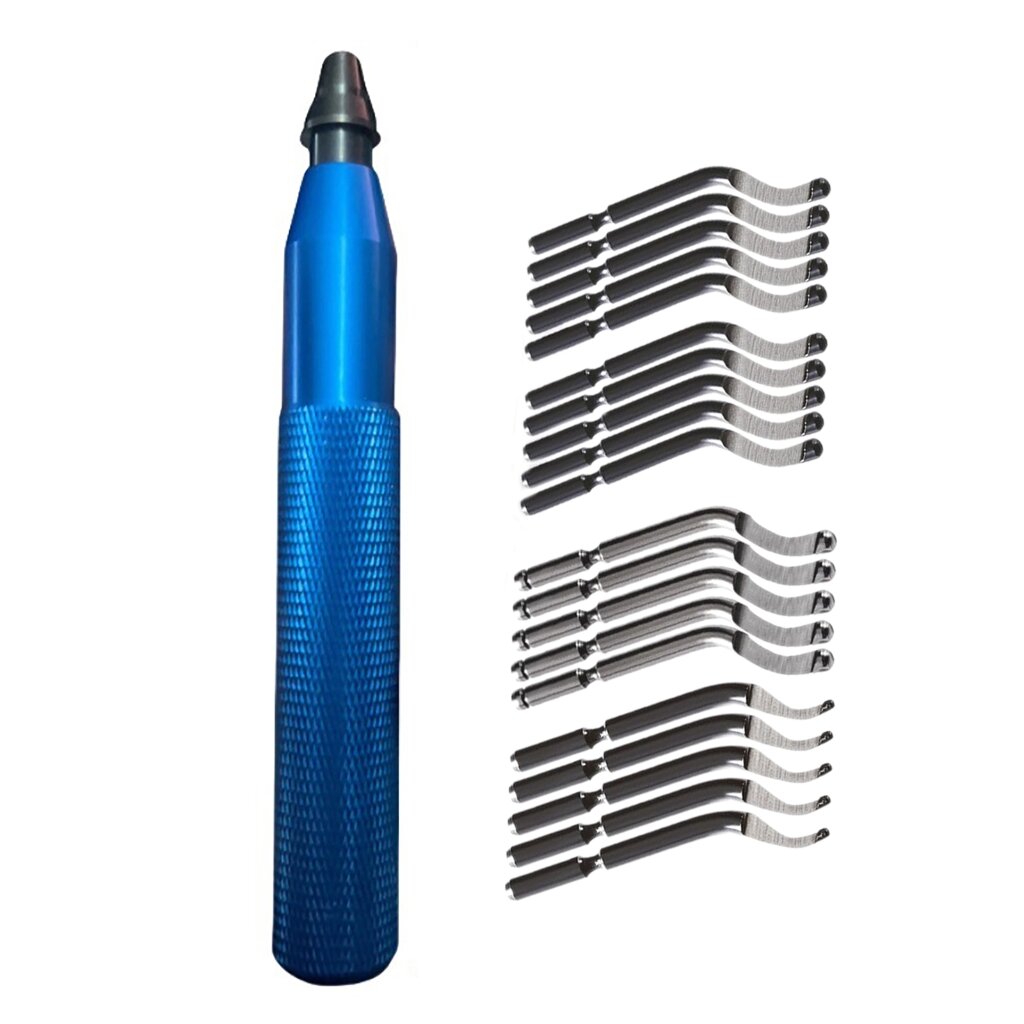 Удобная ручка для обрезки краев со сменными режущими элементами подходит для точной резки бумаги, пластика и ткани