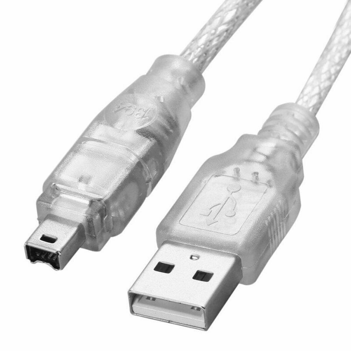 1,5 м высокоскоростной USB 2.0 штекер на 4-контактный IEEE 1394 кабель удлинитель адаптер конвертер для MINI DV HDV камк