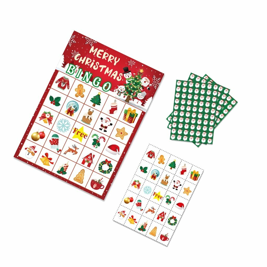 Набор для игры в бинго на 24 игрока, 37 предметов, многоразовые карточки