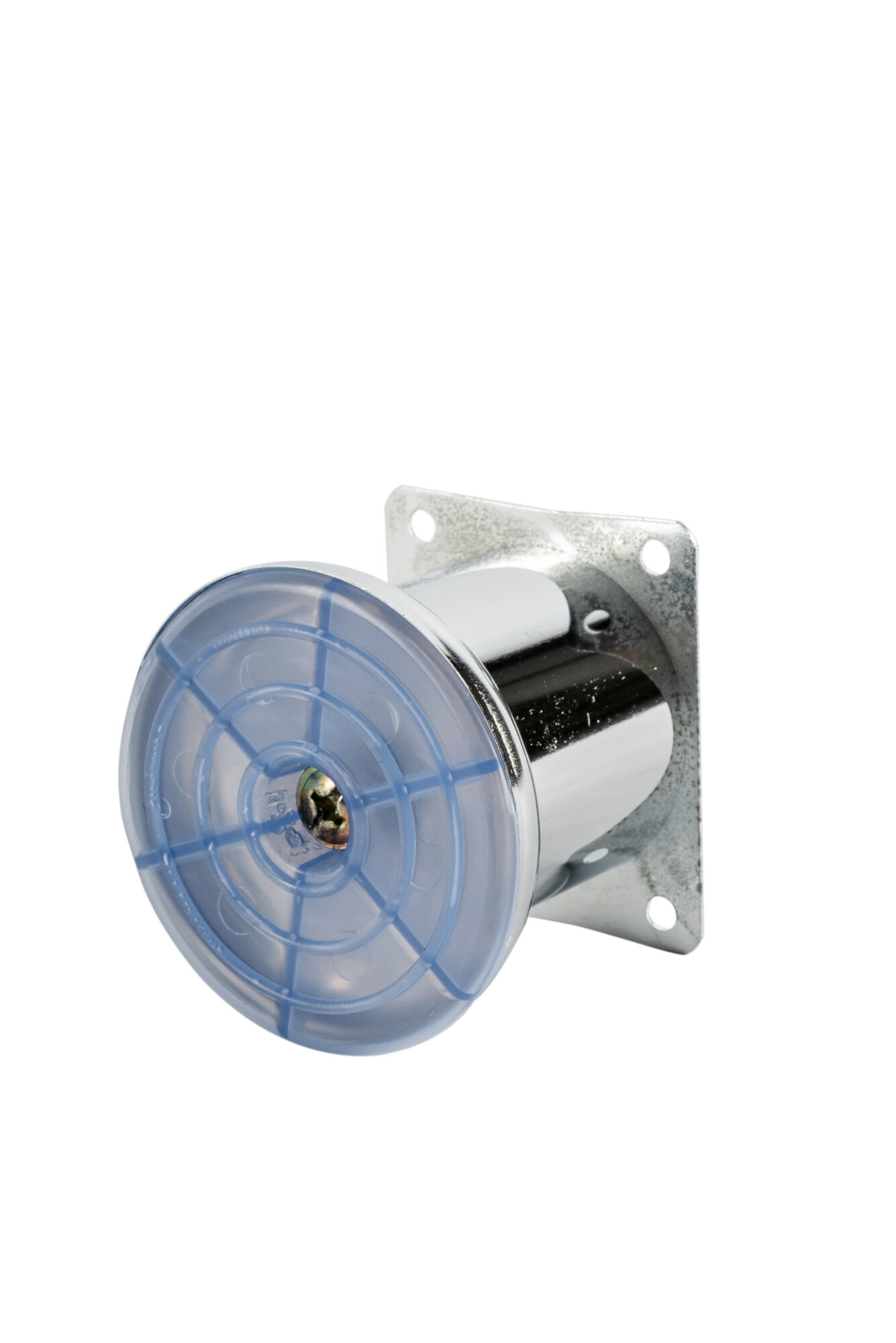 Ножки для мебели металлические, опора мебельная SANBERG H 60/D50, нерегулируемая, хром, комплект 4 штуки