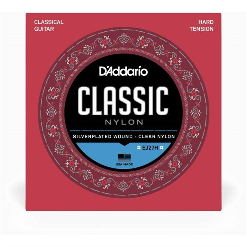 Струны D'Addario EJ27H, для классической гитары, нейлон, 6 шт
