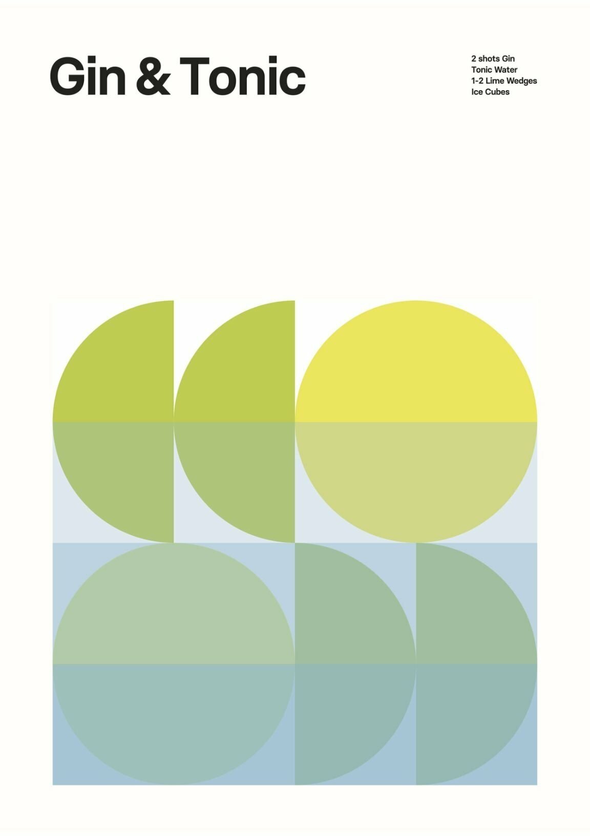 Постер / Плакат / Картина Коктейли - Джин-тоник 50х70 см в подарочном тубусе