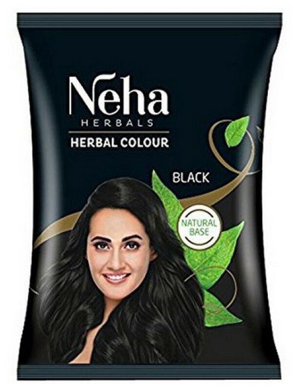 Хна для волос Чёрная марки Неха (Black henna Neha), 20 грамм