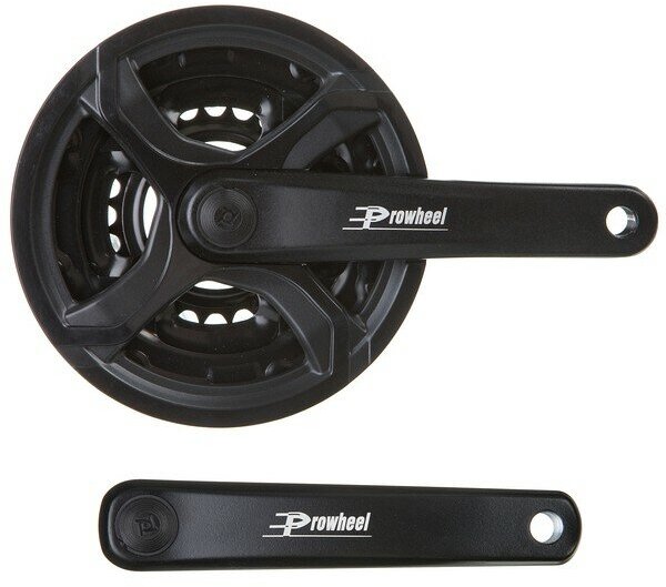 Комплект шатунов PROWHEEL TA-CQ02 CRANK 175MM; CHAINRINGS 24/34/42T w/PLASTIC BLACK CHAINGUARD Х9909