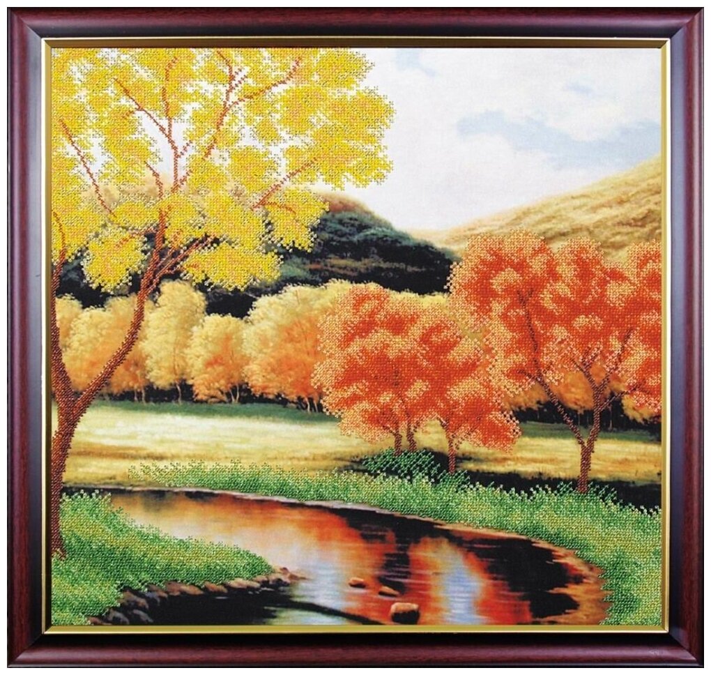 Вышивка Задумчивая осень 39x38 см.