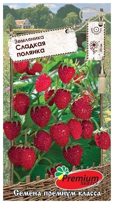Семена Земляника Сладкая полянка (0,04 г), Агрофирма Премиум Сидс