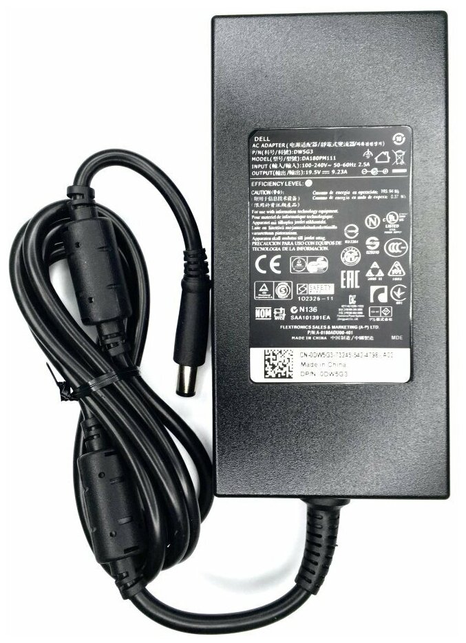 Блок питания (зарядное устройство) для ноутбука Dell P74F 19.5V 9.23A (7.4-5.0) 180W Slim