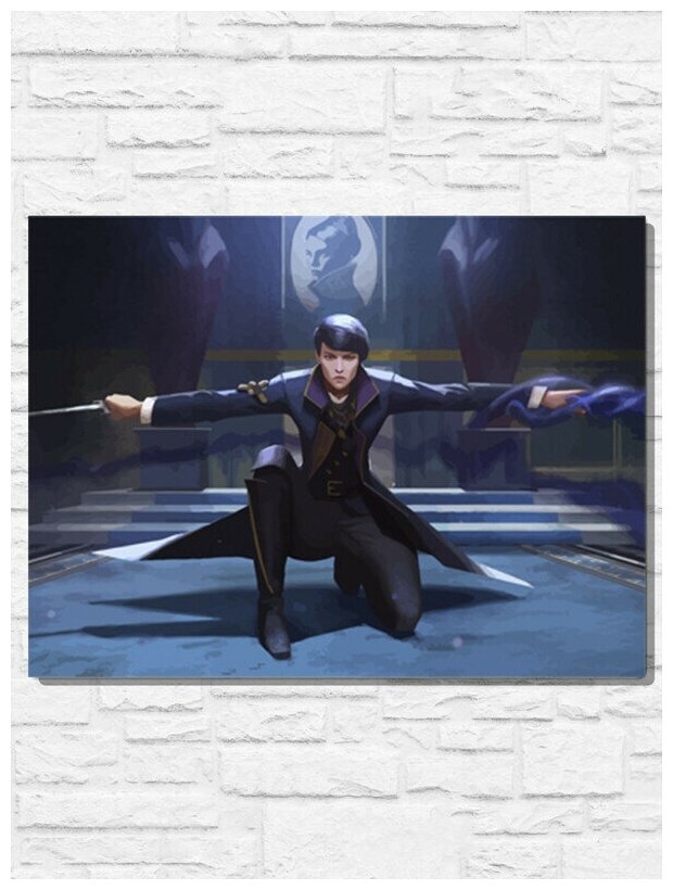 Картина по номерам на холсте Dishonored 2 (дизонорд 2, эмили, корво, PS, Xbox, PC, Switch) - 10377 30x40