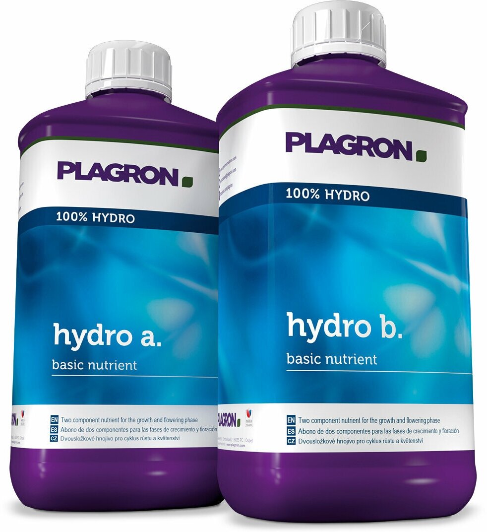 Удобрение минеральное для гидропоники Plagron Hydro A+B 1 л
