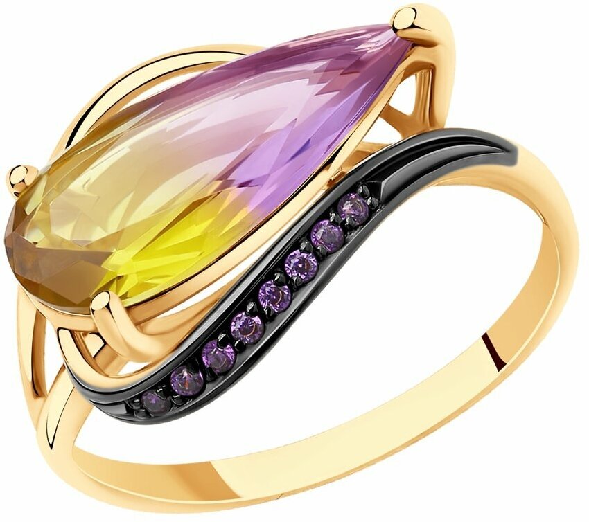 Кольцо, красное золото, 585 проба