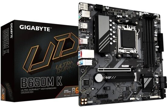 Материнская плата Gigabyte B650M K (AM5, mATX)