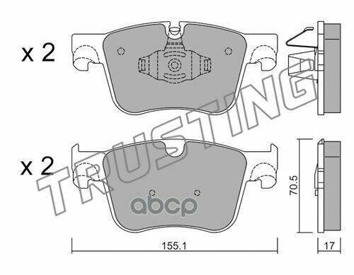 К-т дисков. тормоз. колодок Trusting арт. 10011