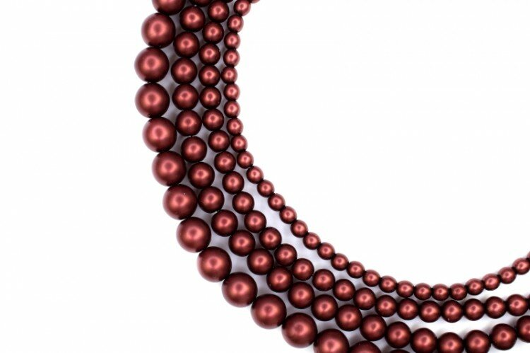 Жемчуг Preciosa, цвет 70110 матовый коричневый, 2мм, 10шт