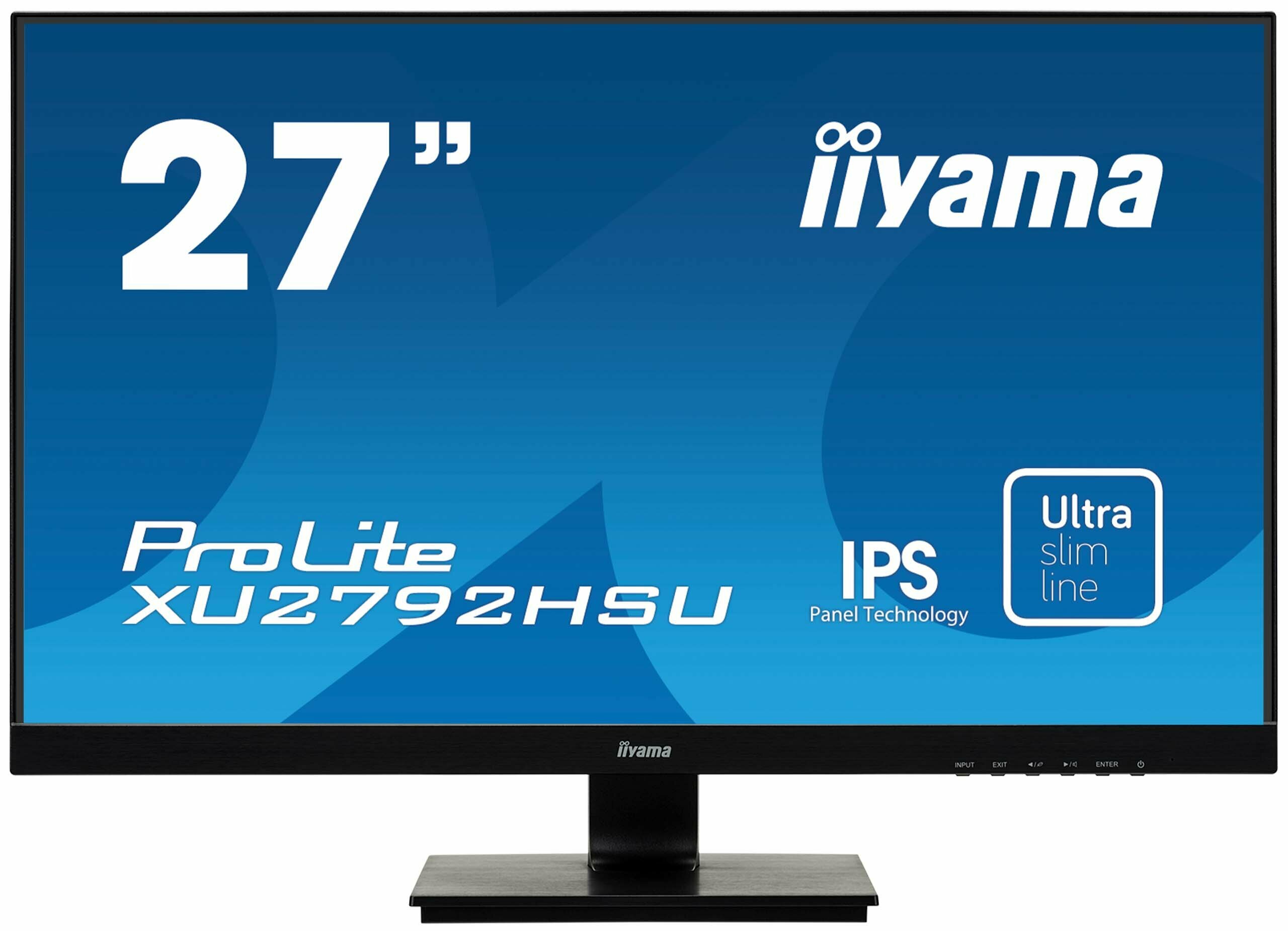 Монитор 27" Iiyama XU2792HSU-B1 черный (LED, IPS,1920×1080,75 Гц,16:9, матовая,4 мс,178°гор/178°вер, D-