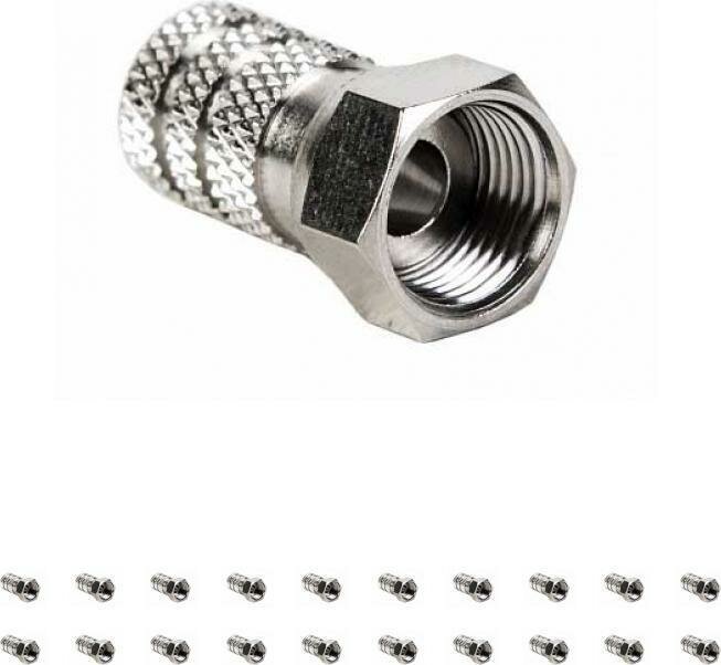 Разъем телевизионный Cavel штекер F 113-55 накрутка на кабель D6 мм (комплект из 30 шт)