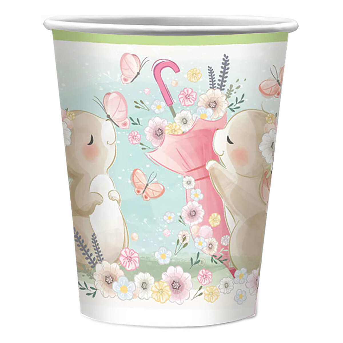 ND PLAY Набор бумажных стаканов 250 мл на 6 шт Милые кролики 305993 для праздников