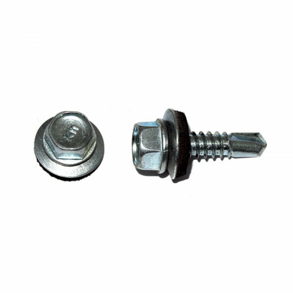 Кровельный саморез Kenner цинк, с шайбой EPDM, 6,3x80, фасовка 50 шт. ск6380ф