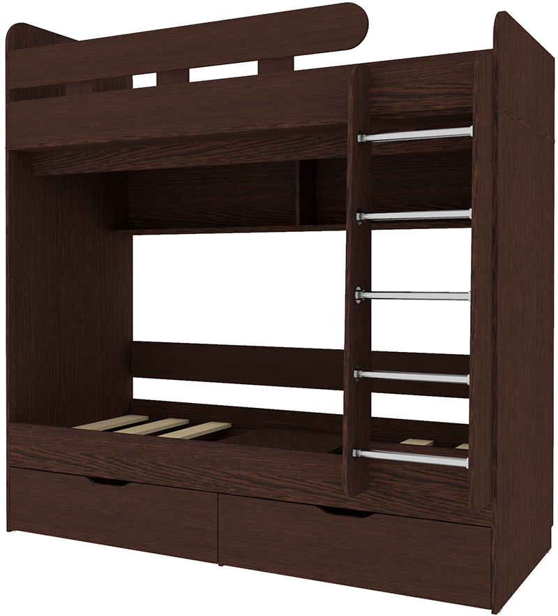 Двухъярусная кровать Юниор 5 80x160 Венге Венге