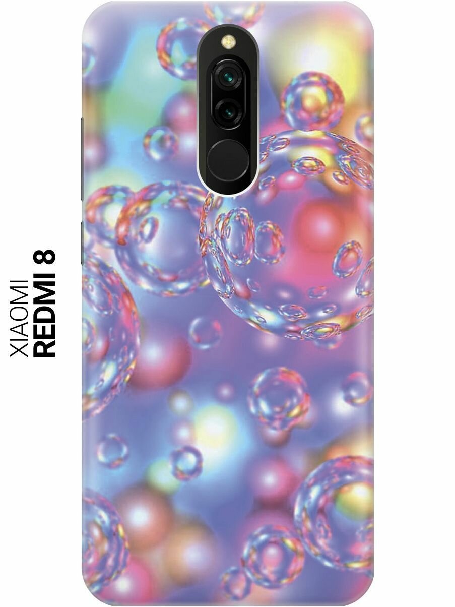 Силиконовый чехол на Xiaomi Redmi 8, Сяоми Редми 8 с принтом "Необычные пузырьки"