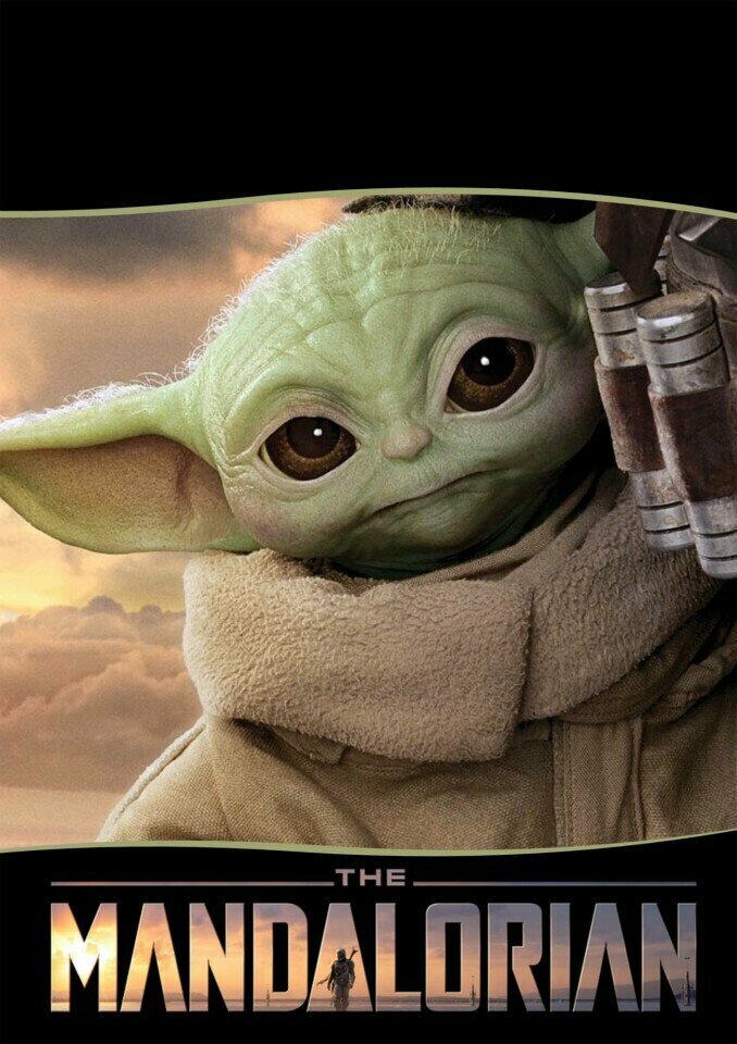 Плакат, постер Grogu - Baby Yoda/Грогу - Малыш Йода на бумаге, размер 21х30см