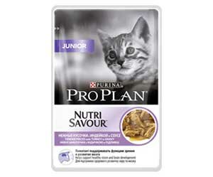 Влажный корм Pro Plan для котят индейка в соусе kitten 85г