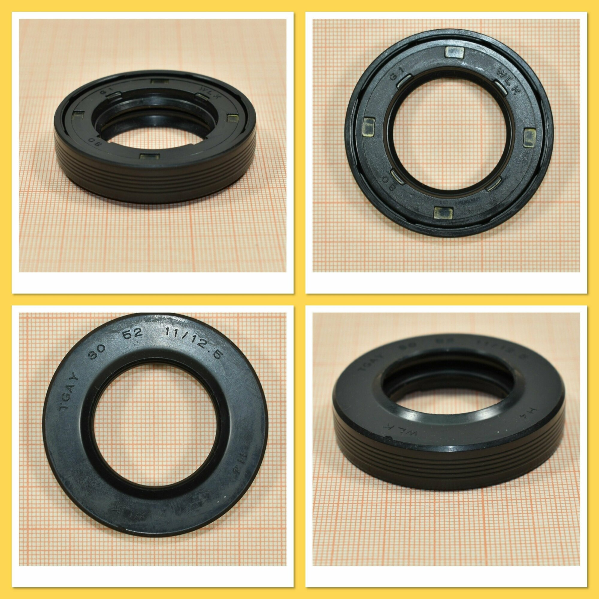 Сальник бака 30x52x11/12,5 для стиральных машин Candy(SLB002CY), S002CY