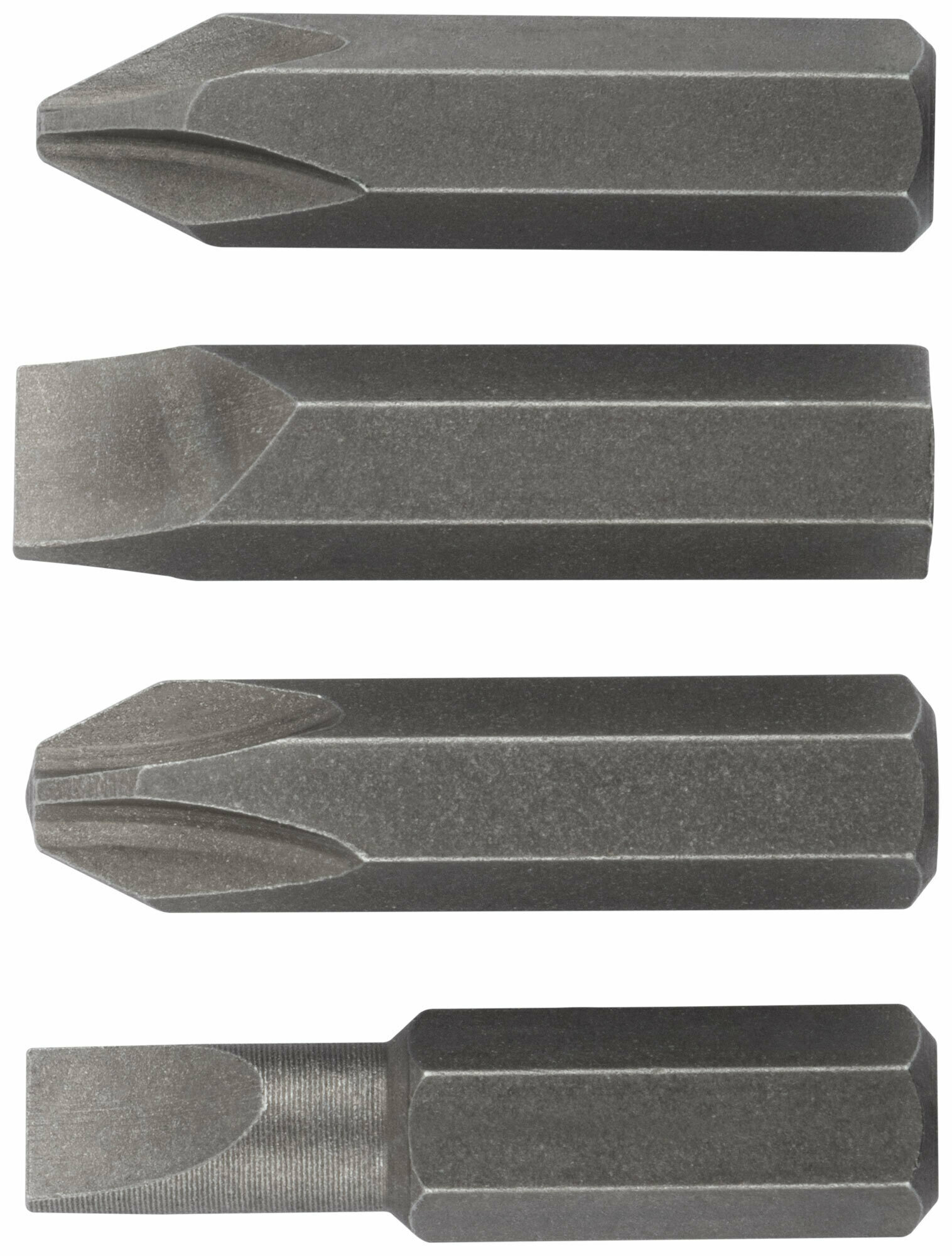 Биты для ударной отвертки CrV, набор 4 шт, 35 мм