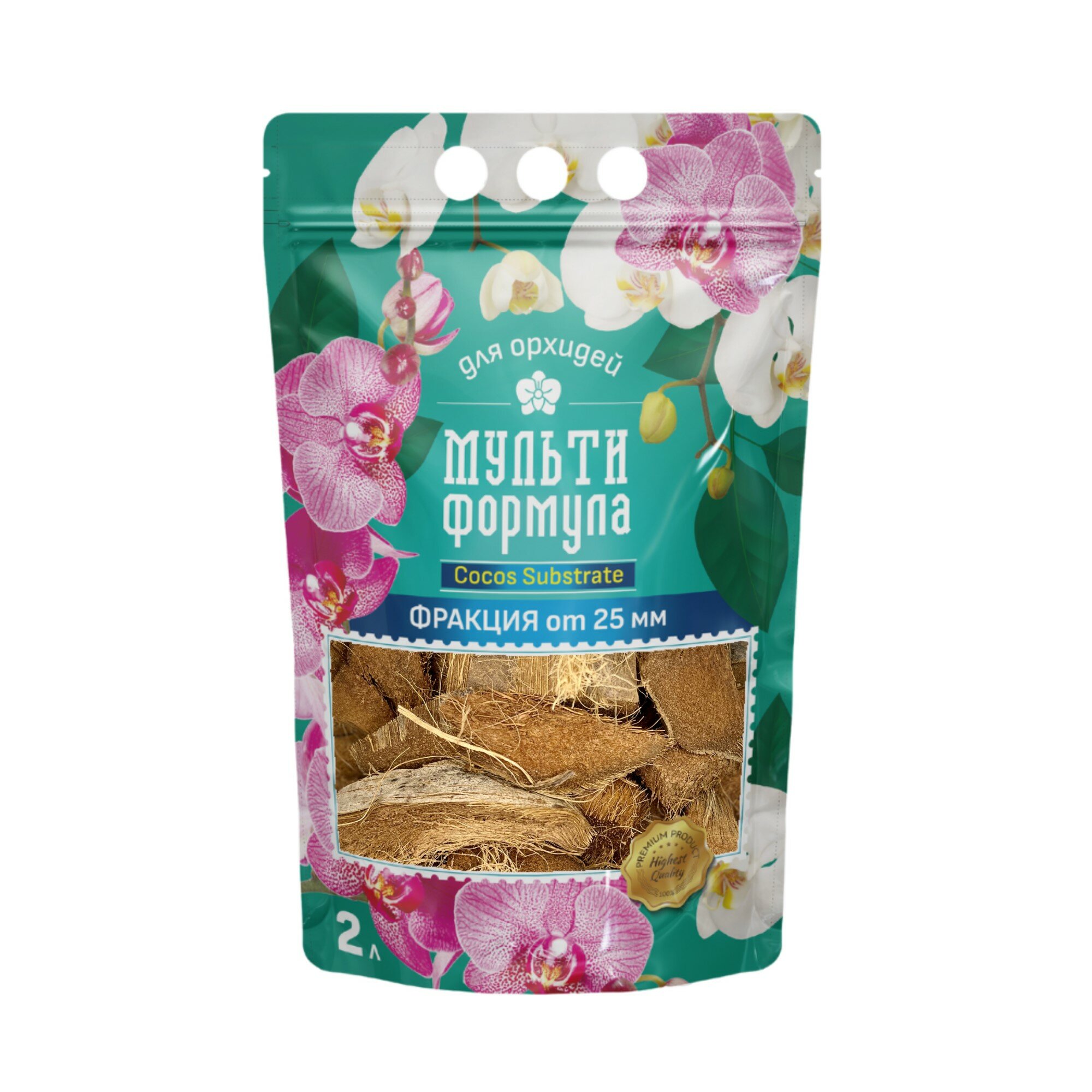 Кокосовый субстрат для орхидей, фракция от 25 мм