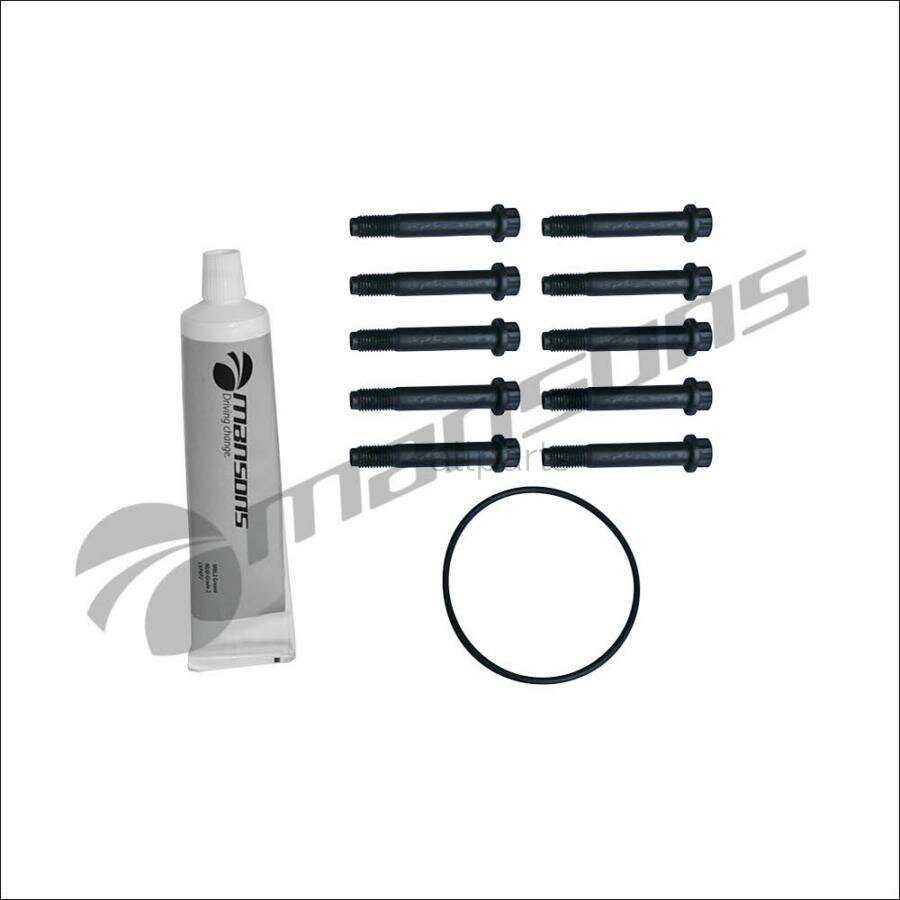 MANSONS 600157 к-т болтов крепления торм. диска !10 болтов+упл. кольцо+смазка\SAF