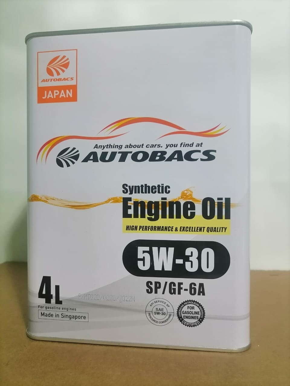 Масло моторное синтетическое Autobacs ENGINE OIL 5W-30, 4л, арт. А00032428