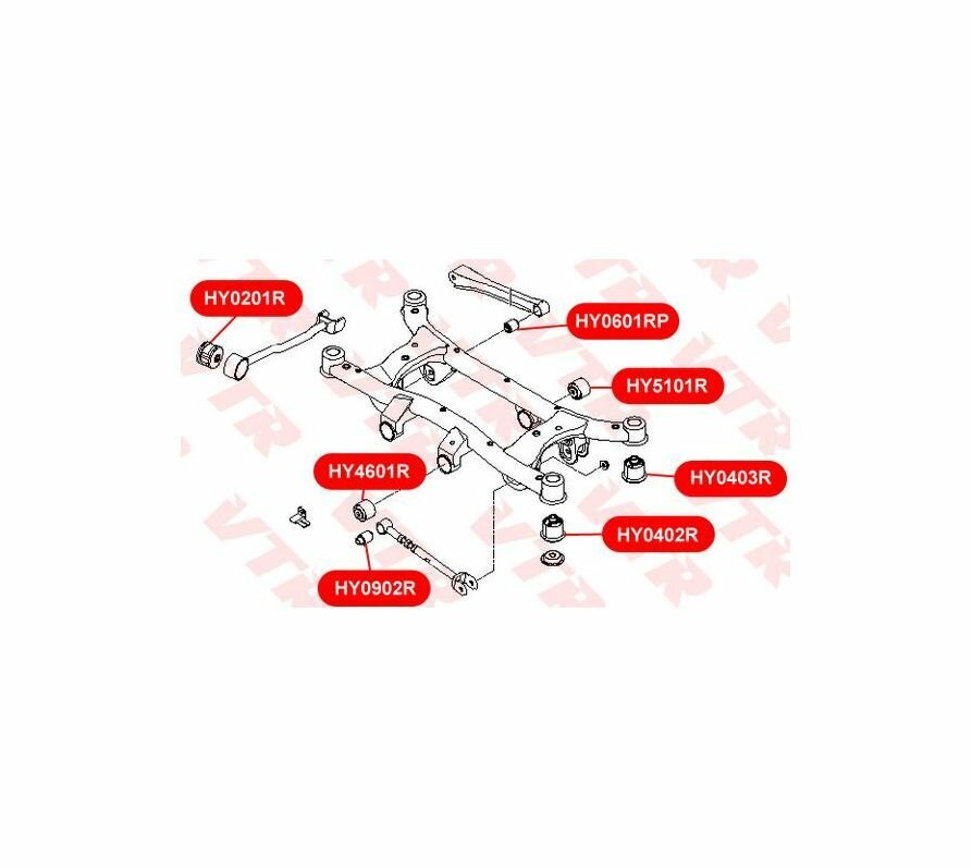 Сайлентблок VTR HY5101R, для дифференциала