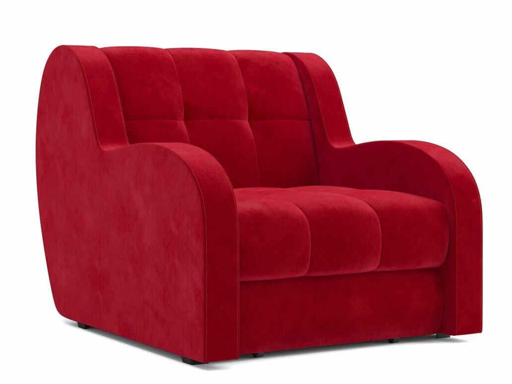 Meblevka Кресло-кровать аккордеон Барон 1 микровелюр красный
