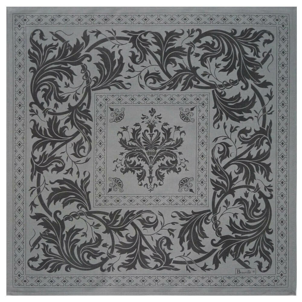 Сервировочная салфетка Beauville Topkapi 026680, хлопок, серая, квадратная