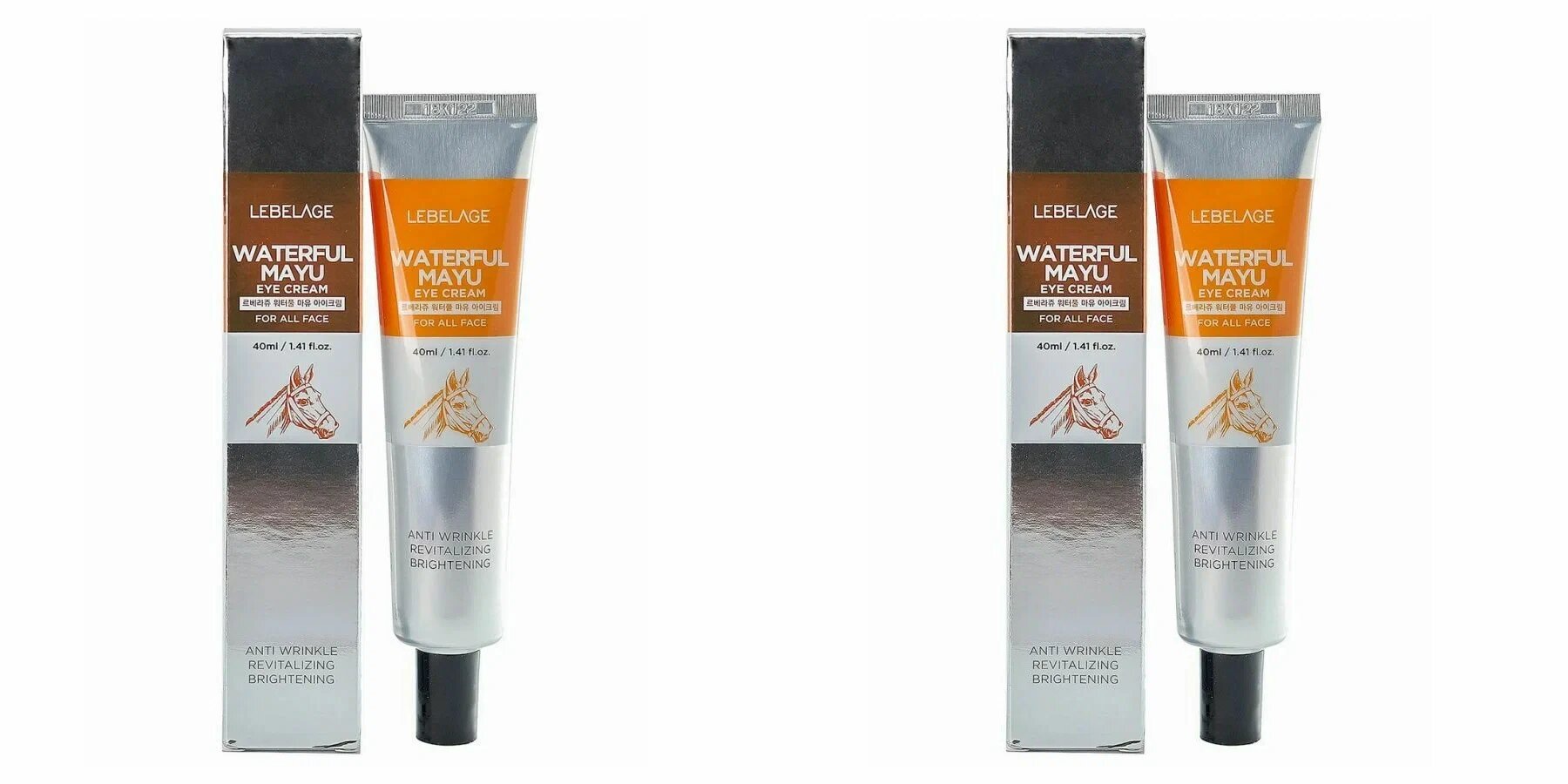 Kрем для кожи вокруг глаз Lebelage с лошадиным маслом Waterful Mayu Eye Cream, 40 мл, 2 шт