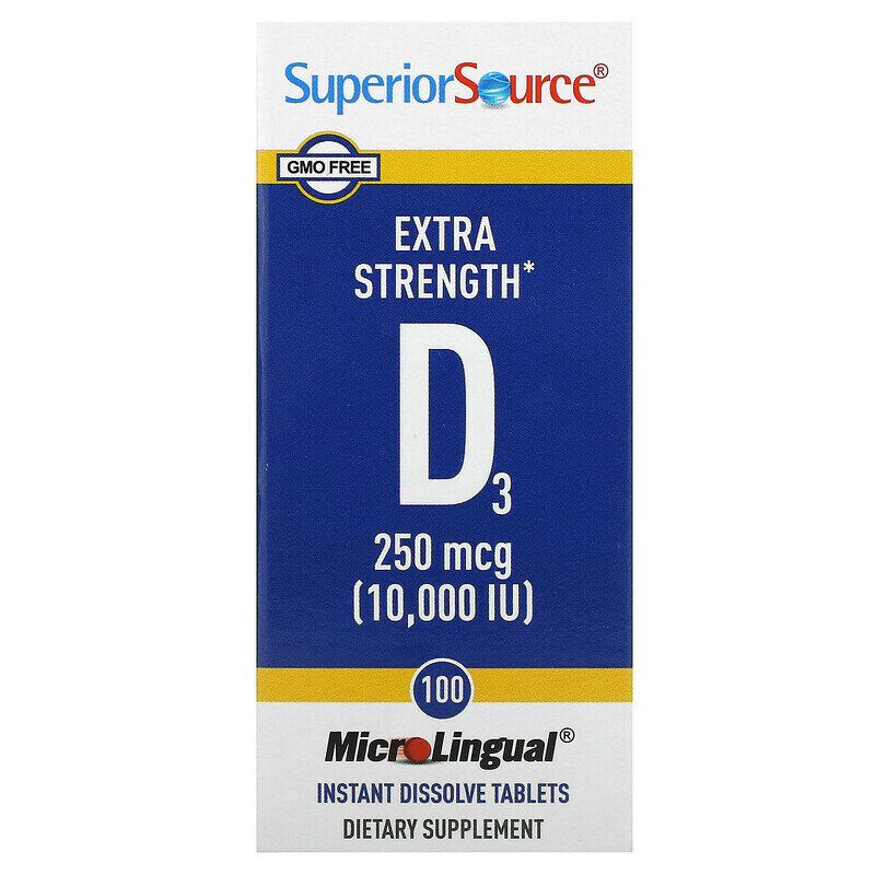 Superior Source D3 10.000 IU 100 таблеток