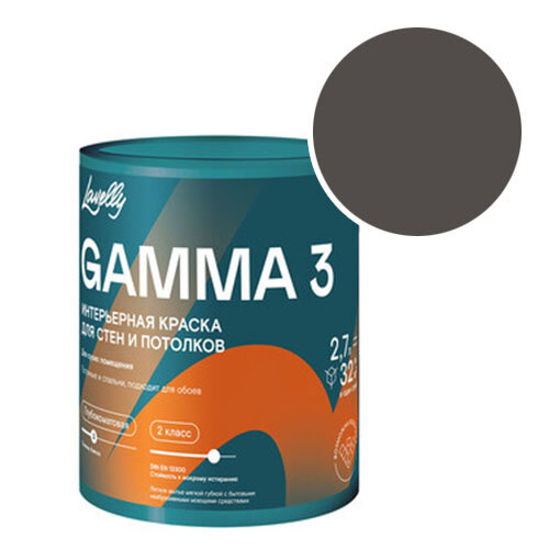 Краска интерьерная Lavelly Gamma 3 RAL 6014 (Желто-оливковый - Yellow olive) 2,7 л