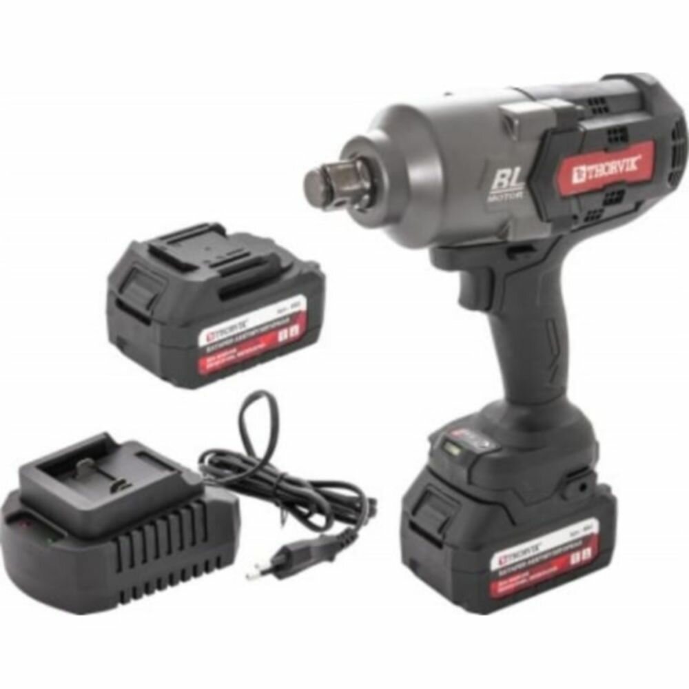 Гайковерт ударный аккумуляторный бесщёточный 1/2"DR, 21В, 1700 Нм Thorvik BBIW121700