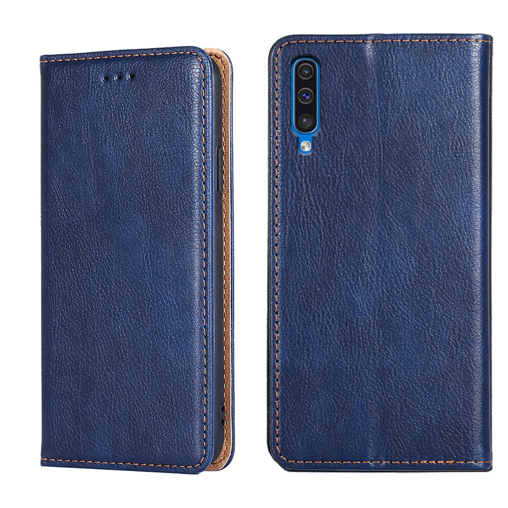 Чехол-книжка MyPads для Samsung Galaxy A50 / A30S / A50s / Самсунг А50 / А30s (синий)