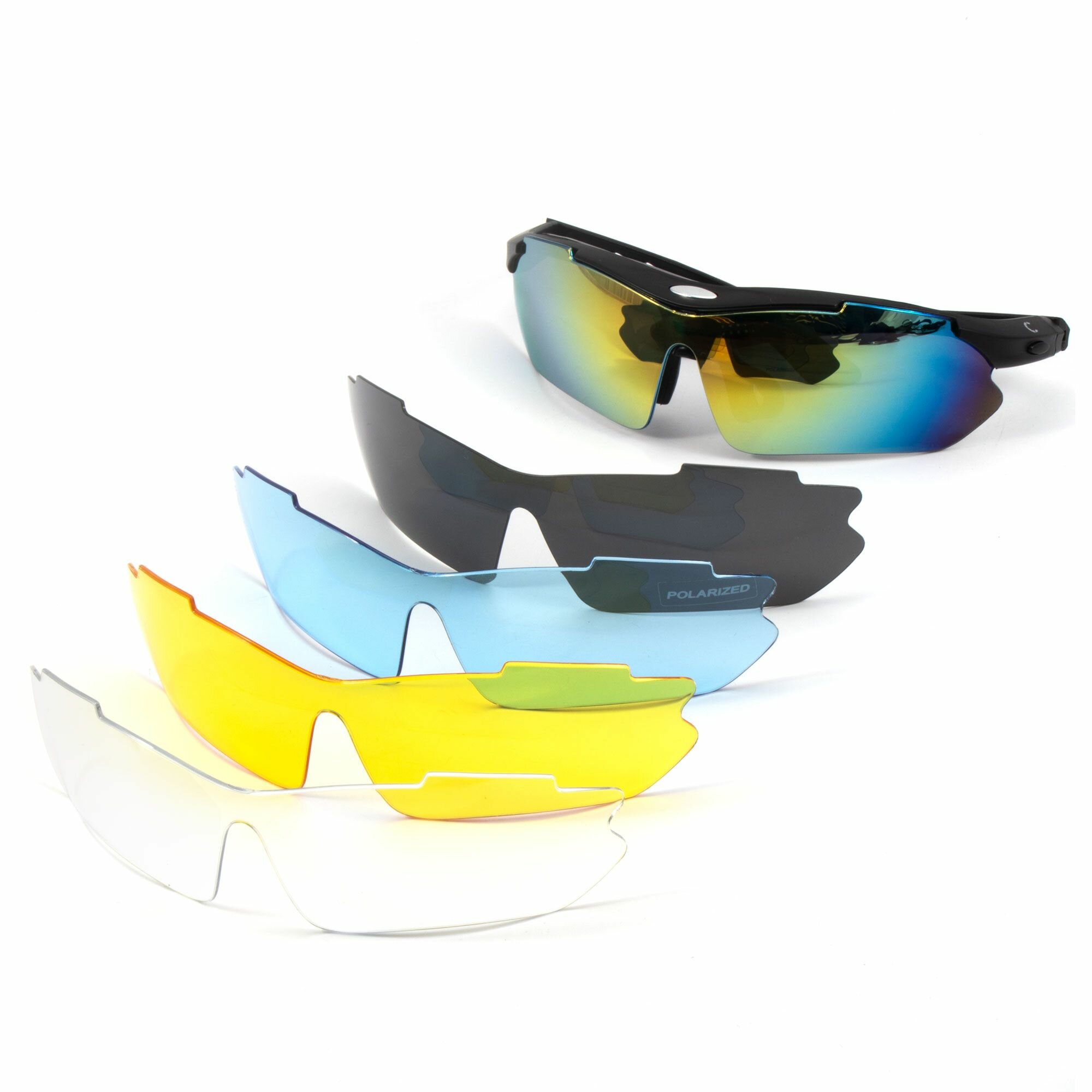 Очки защитные поляризационные следопыт, с комплектом 5 пар сменных линз