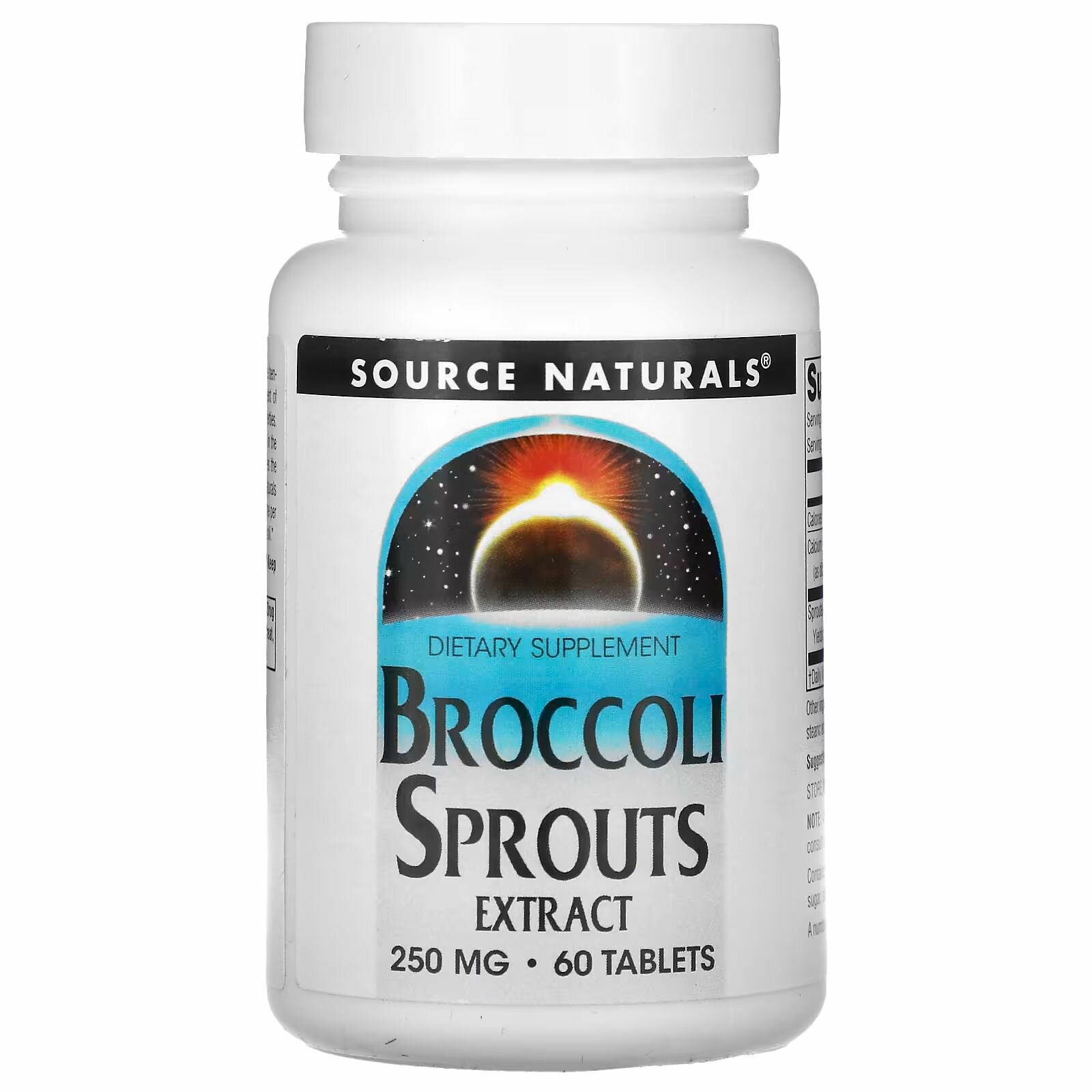 Source Naturals, экстракт ростков брокколи, Broccoli Sprouts Extract, 250 мг, 60 таблеток