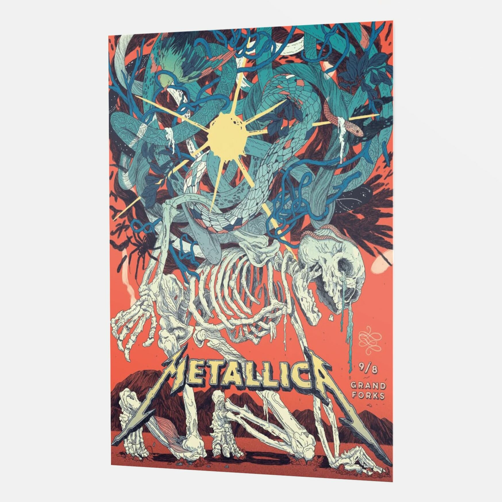 Интерьeрный постер (плакат на стену) группы Metallica - 40x60 см. - от Poster4me