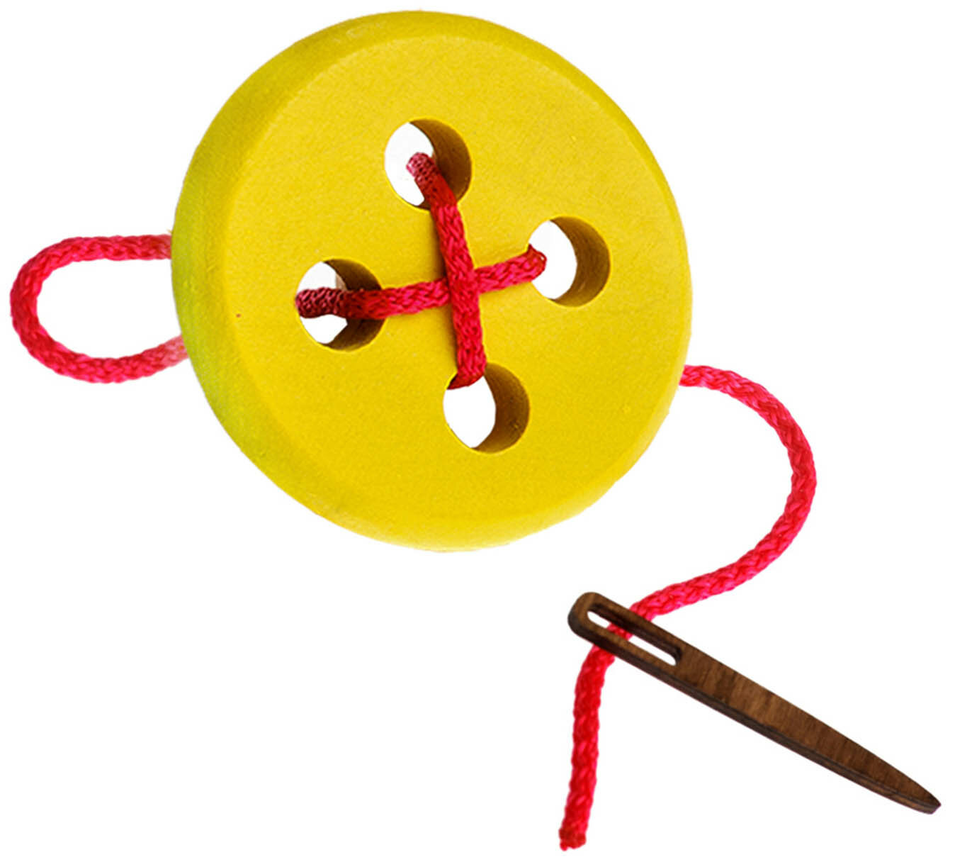 Шнуровка деревянная "Пуговица"