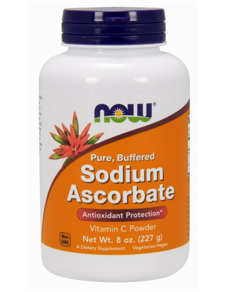 Порошок NOW Sodium Ascorbate, 227 г , Натрия аскорбат