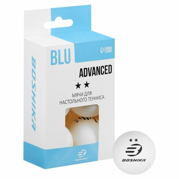 Набор мячей Boshika Для настольного тенниса, цвет белый, 6 шт (8332)