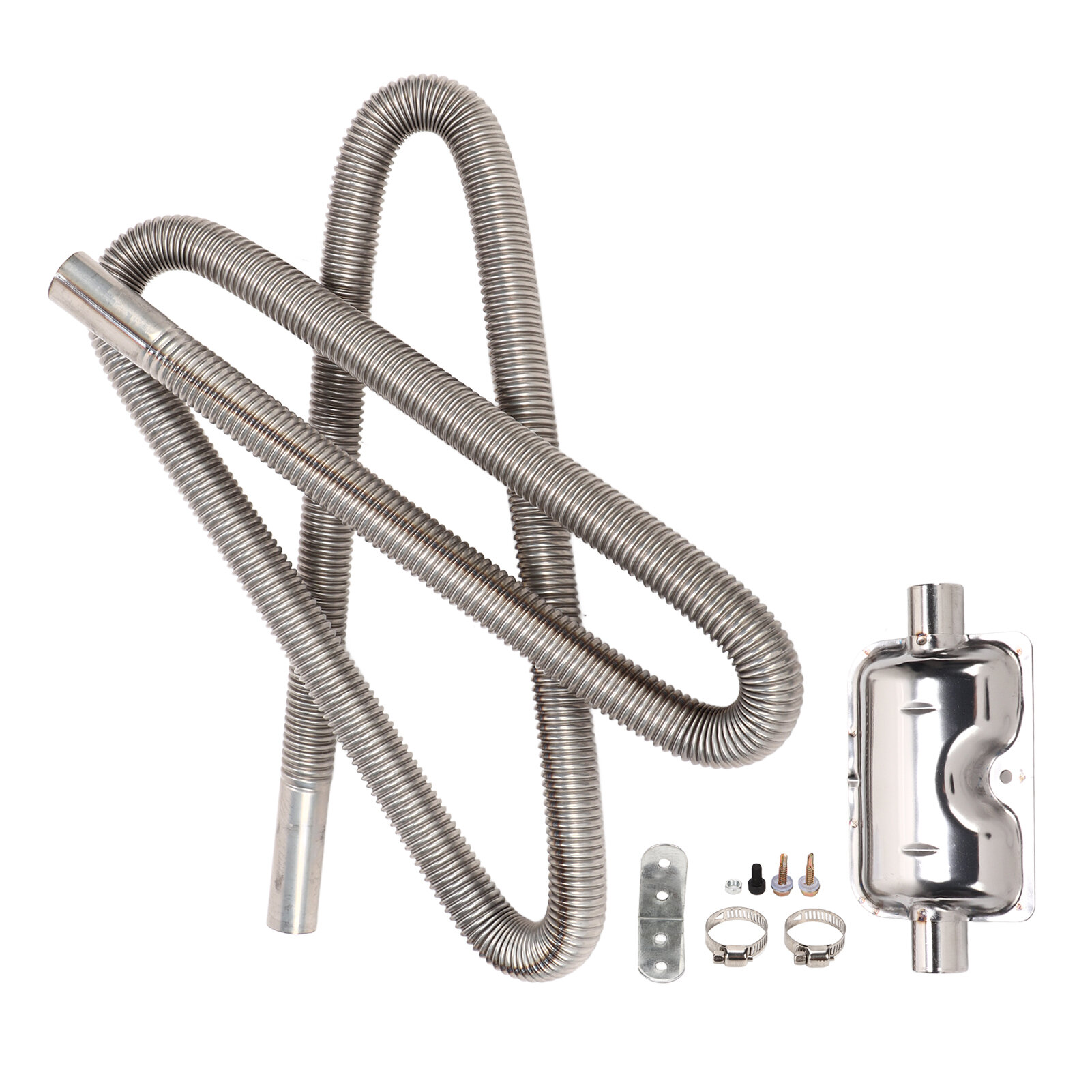 Выхлопная Труба Стояночного Воздухонагревателя с Глушителем Топливный Бак из Нержавеющей Стали Шланг для Выпуска дизельного Топлива 2,5 см Внутренний Диаметр 200 см