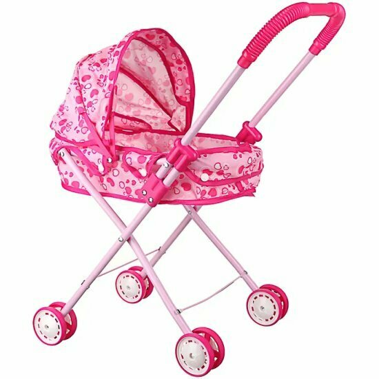 Коляска-люлька для кукол Игроленд 278-082 складная 28х54х48см
