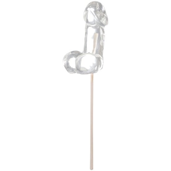 Леденец Sosuчki "Пенис Pina colada", средний, прозрачный, 80гр.